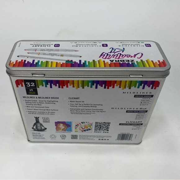 zebra | Art | Zebra Mildliner Creativity Kit Marker Brush Pen ...
